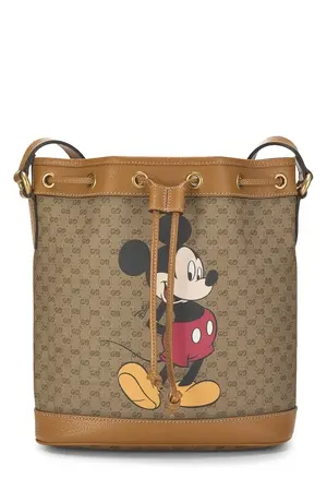 Gucci X Disney Mickey Mouse Gg Supreme Bucket Bag