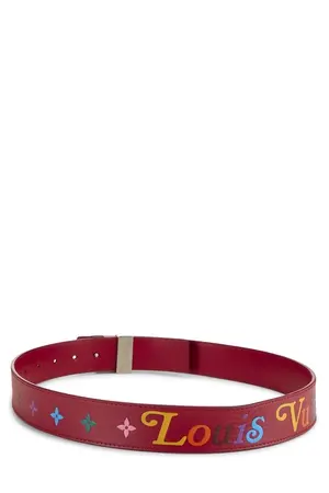 LOUIS VUITTON Calfskin New Wave Belt 80