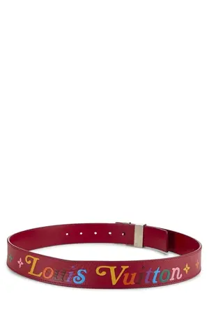 LOUIS VUITTON Calfskin New Wave Belt 80