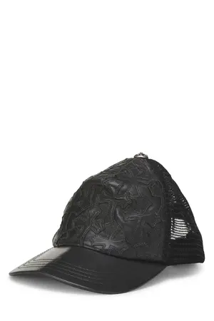 Chrome Hearts Leather Cemetery Cross Trucker Cap