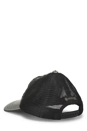 Chrome Hearts Leather Cemetery Cross Trucker Cap