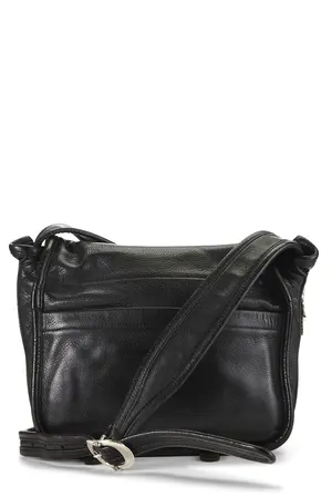 Chrome Hearts Leather Messenger Bag With Silver Tone Hardware