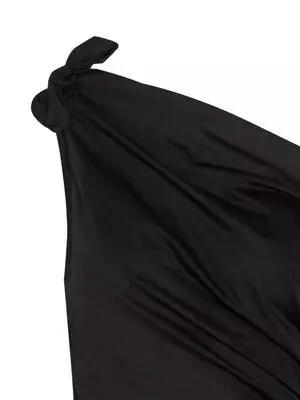 Staud Bellaria Knot-detail Draped One-shoulder Top - Black