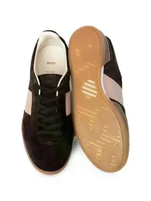 BOSS Suede Panelled Sneakers