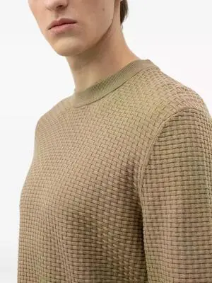 BOSS Basket-weave Crew-neck Sweater