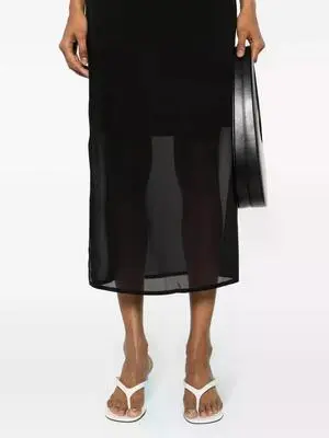 Sportmax Semi-sheer Panel Midi Skirt