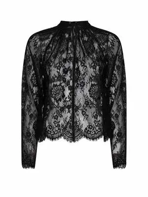 SELF-PORTRAIT Lace Long-sleeve Blouse - Multicolor