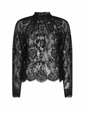 SELF-PORTRAIT Lace Long-sleeve Blouse - Multicolor