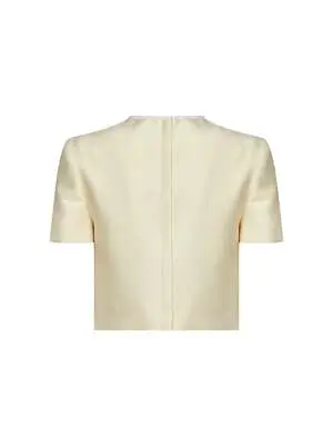 SELF-PORTRAIT Cropped Top With Bow Detail - Multicolor