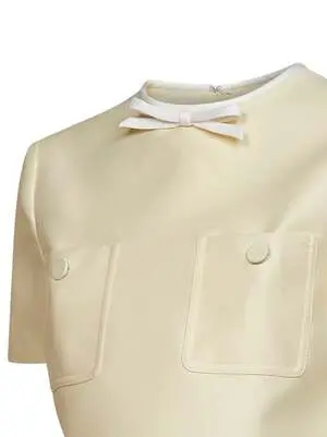SELF-PORTRAIT Cropped Top With Bow Detail - Multicolor