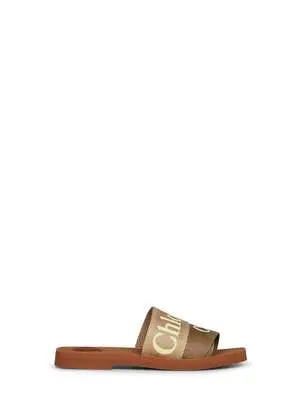 Chloé Sand And Yellow Woody Flat Sandals - Multicolor