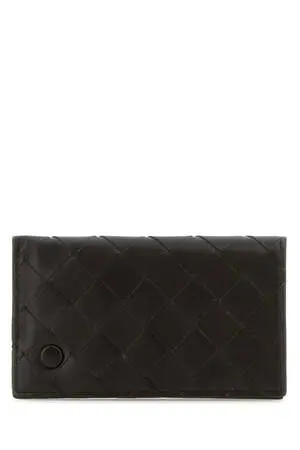 Bottega Veneta Dark Nappa Leather Card Holder - Brown