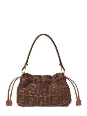 Fendi Sellier Medium Raffia Baguette Bag