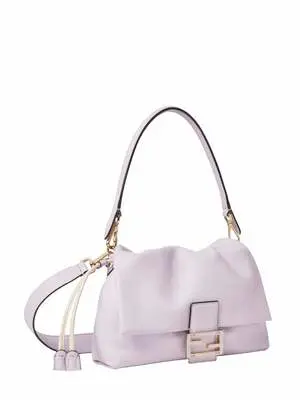 Fendi Baguette Mamma Bag In Purple Lambskin