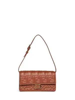 Fendi Tan Wallet On Chain Baguette Minibag - Multicolor