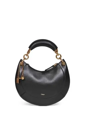 Chloé Small Hobo Bag In Black Nappa Leather - Multicolor