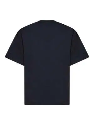 JIL SANDER Midnight Blue Cotton Boxy T-shirt With Logo