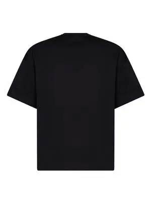 JIL SANDER Black Cotton Boxy T-shirt With Logo