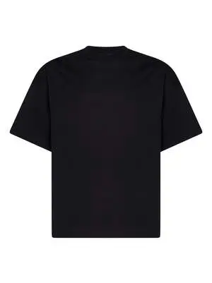 JIL SANDER Black Cotton Boxy T-shirt With Logo - Multicolor