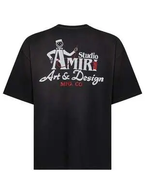 Amiri Black Cotton Jersey Studio Oversized T-shirt