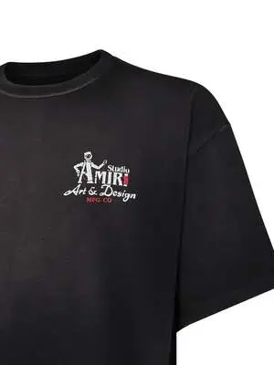 Amiri Black Cotton Jersey Studio Oversized T-shirt
