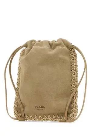 Prada Cappuccino Suede Phone Holder - Brown