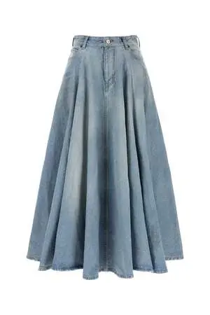 Balenciaga Denim Maxi Skirt - Blue