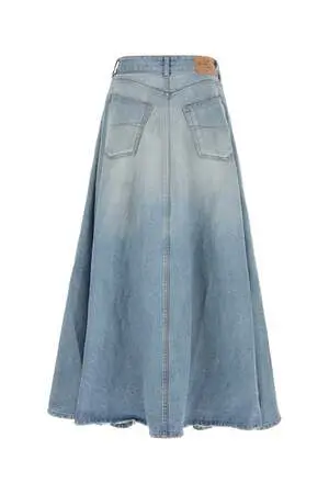 Balenciaga Denim Maxi Skirt - Blue