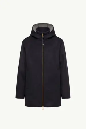 Moncler Hemiptere 3-in-1 Hooded Wool & Cashmere Down Jacket - Blue