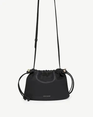 Strathberry Charlotte Drawstring Bucket Bag - Black