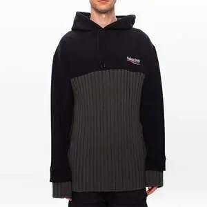 Balenciaga Cola Label Splicing Hooded Sports Sweatshirt