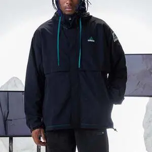 Adidas Zipper Design Adjustable Hooded Jacket