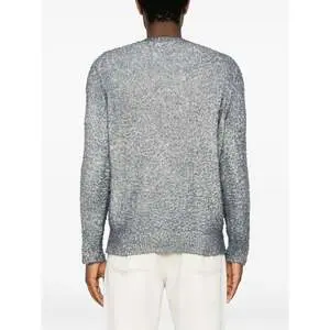 Avant Toi Grey Bouclé-knit Crew Neck Long Sleeve Jumper