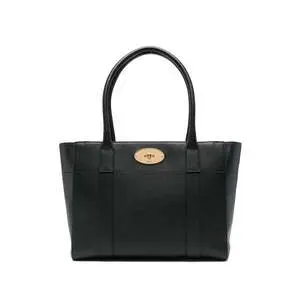 Mulberry Leather Postman's Lock Tote Bag - Black