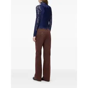 Rabanne Lace Panel High Neck Top