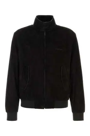 Gucci Suede Bomber Jacket - Black
