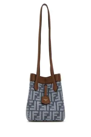 Fendi Embroidered Fabric Mini Origami Shoulder Bag - Multicolor