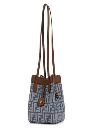 Fendi Embroidered Fabric Mini Origami Shoulder Bag