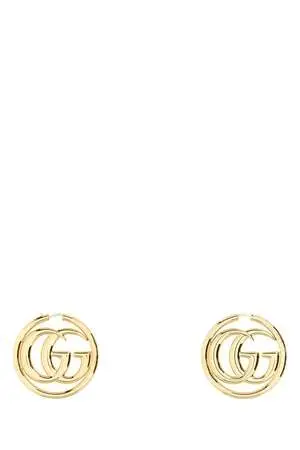Gucci Golde Metal Gg Marmont Earrings - Gold