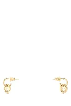 Fendi Metal Everround Earrings - Gold