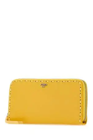 Fendi Leather Wallet - Yellow