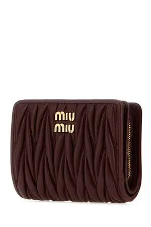 Miu Miu Burgundy Leather Wallet