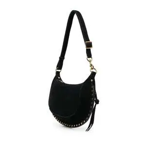 Isabel Marant Étoile Suede Studded Shoulder Bag - Black