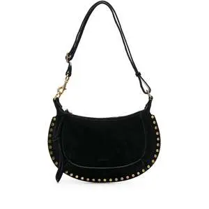Isabel Marant Étoile ISABEL MARANT Black Suede Studded Shoulder Bag Black