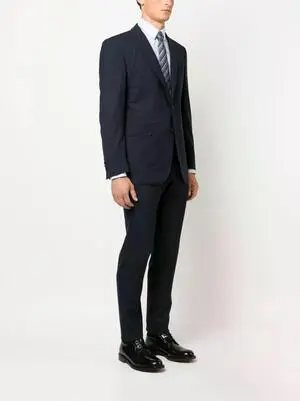 Canali Single-breasted Wool Suit - Blue
