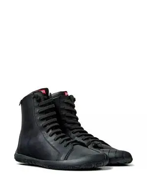 Camper Peu Path+ Leather Ankle Boots - Black