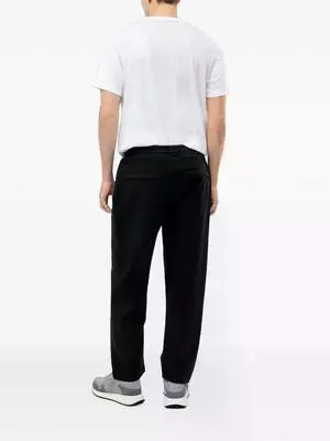 BOSS Elasticated-waistband Logo-patch Trousers