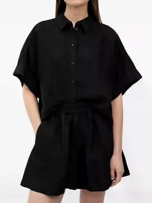 BOSS Linen Shorts With Elasticated Waistband