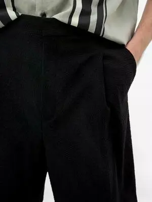 Hugo Seersucker Textured Pleated Shorts
