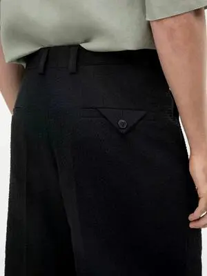 Hugo Seersucker Textured Pleated Shorts